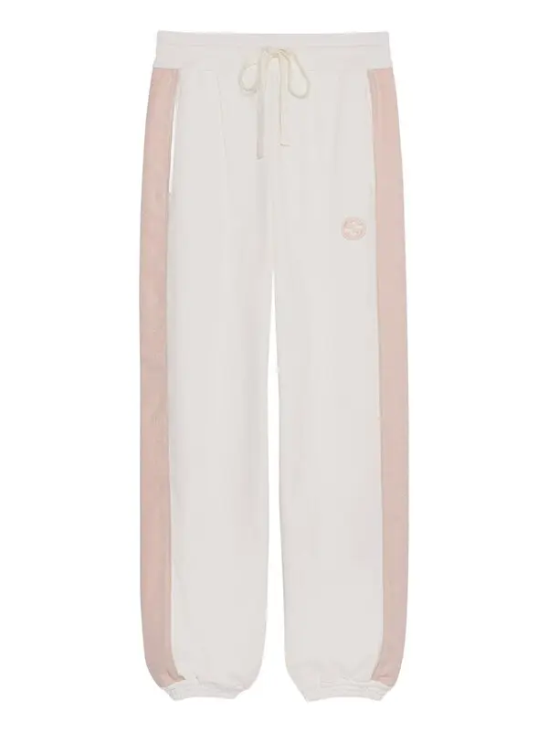 Gucci Logo Embroidered Jersey Trackpants - White