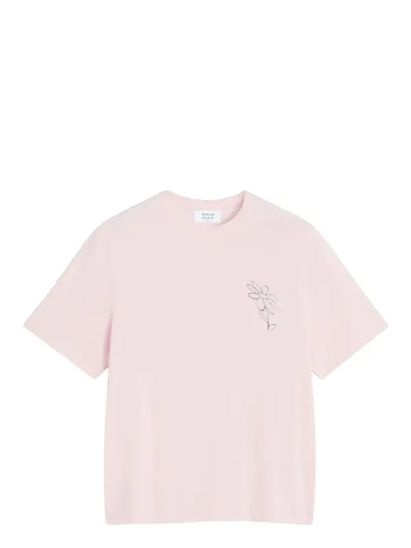 Maison Kitsuné Metallic Daisy T-shirt - Pink