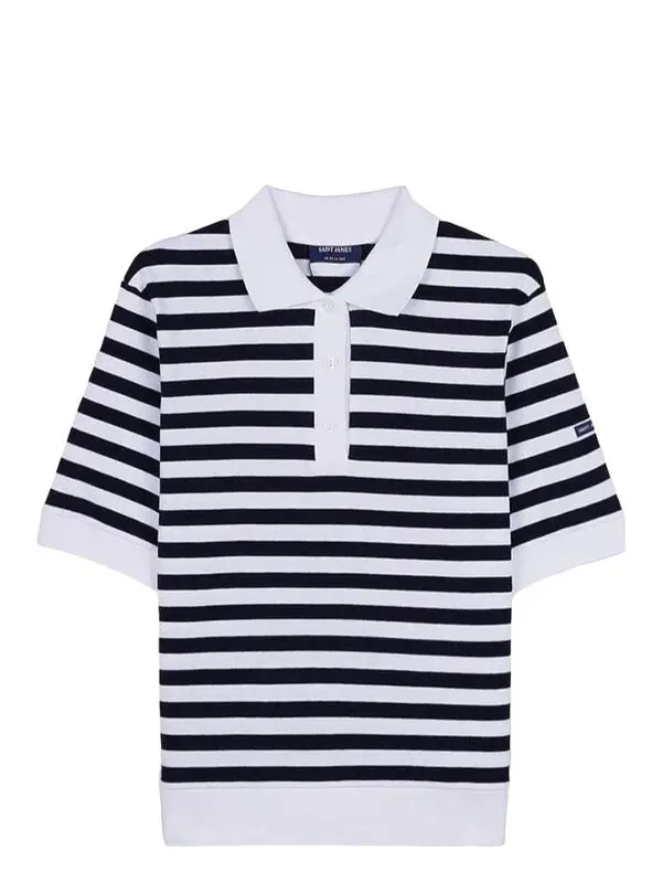 Saint James Short Sleeve Polo Shirt - White