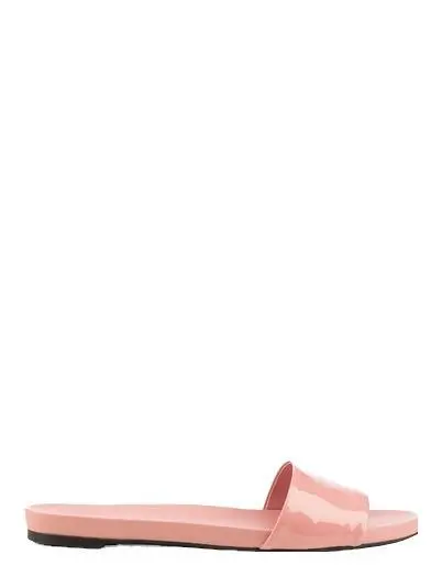 Prada Open-toe Flat Sliders - Petal Powder