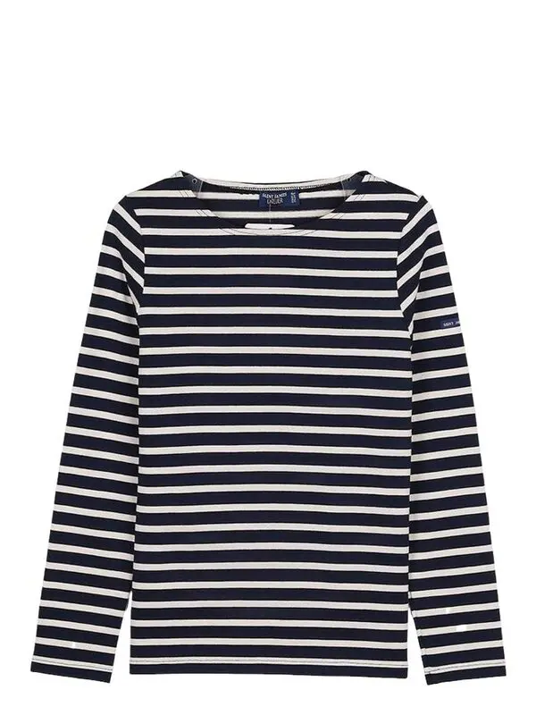 Saint James Long Sleeve Striped T-shirt - Black