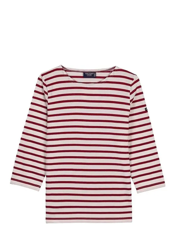 Saint James Striped Crewneck T-shirt - Pink
