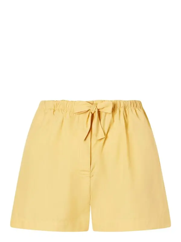 TOTEME Elastic Waist Shorts With Logo Embellishment - Yellow