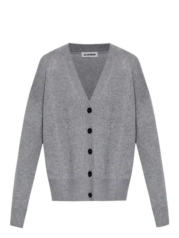 JIL SANDER V-neck Button-up Cardigan - Gray