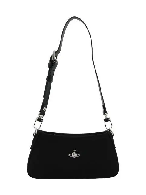 VIVIENNE WESTWOOD Orb Logo Shoulder Bag - Black