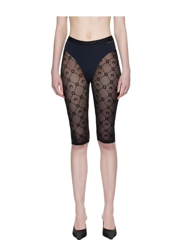 MARINE SERRE Moon Diamant Slim Fit Shorts - Nude