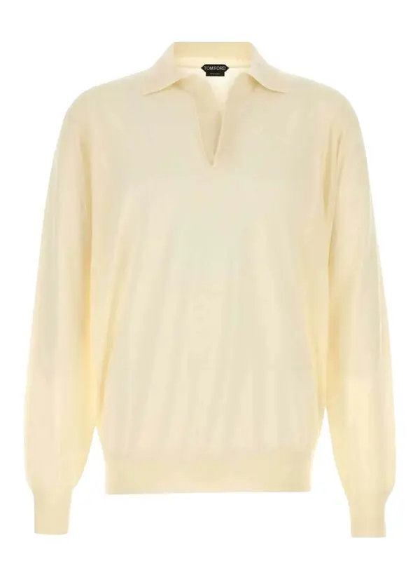TOM FORD Long Sleeve V-neck Jumper - Nude