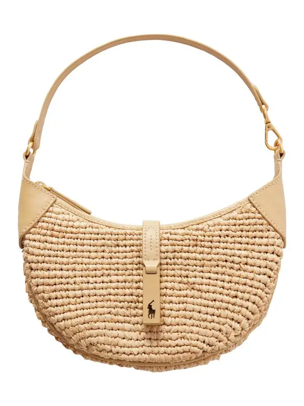 Polo Ralph Lauren Raffia Shoulder Bag - Beige