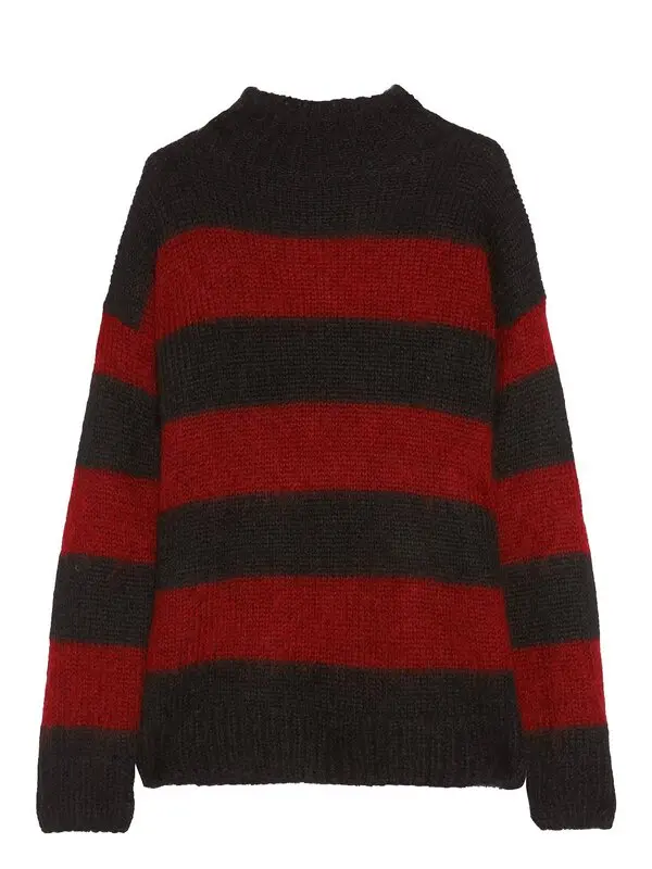 R13 Nancy Striped Mohair-blend Sweater - Red