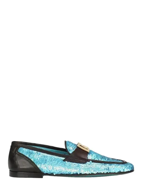 Dolce & Gabbana Ariosto Sequin-embellished Slippers - Blue