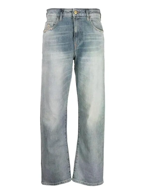 DIESEL® D-reggy Straight-leg Crop Jeans - Blue