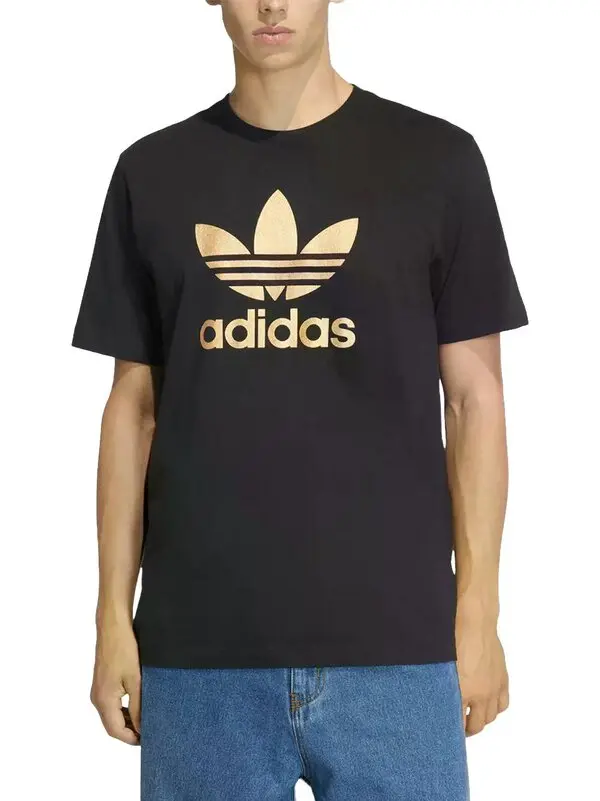 Adidas Trefoil Logo-print T-shirt - Black