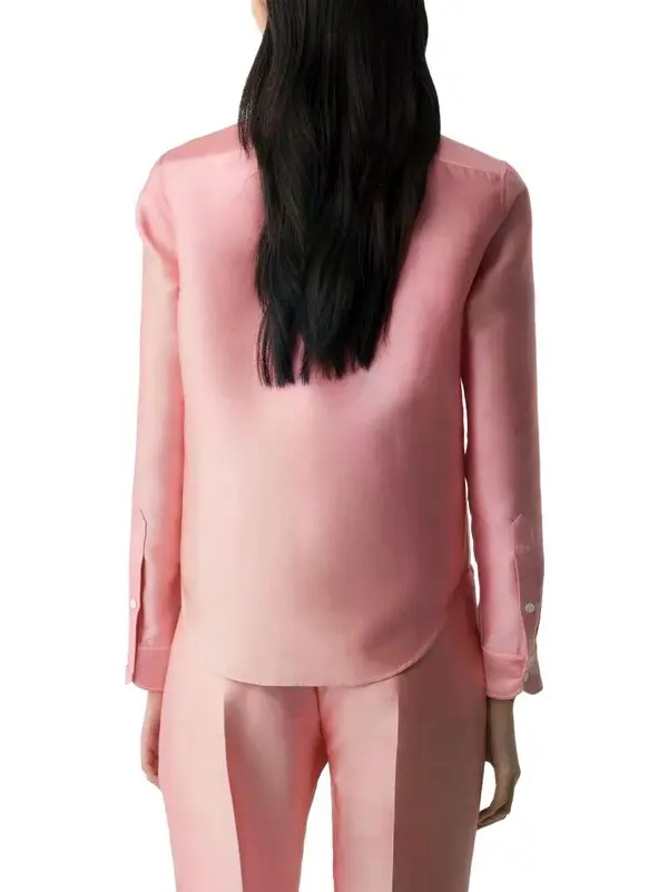 Calvin Klein Satin Button-down Shirt - Pink