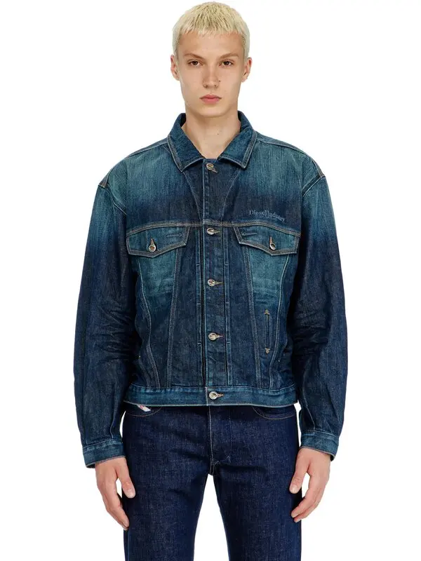 DIESEL® Turbo" Selvedge Denim Trucker Jacket - Blue