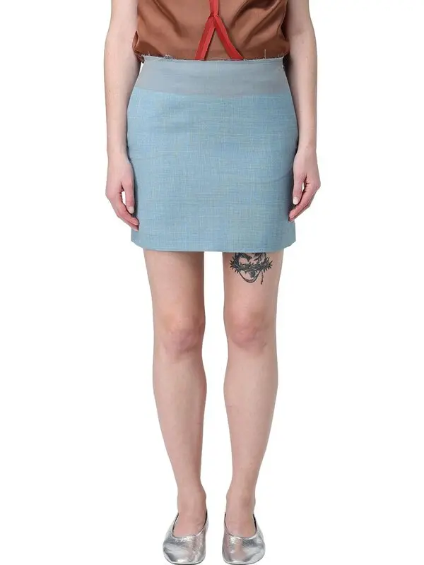 MAISON MARGIELA Wool Mini Skirt - Blue