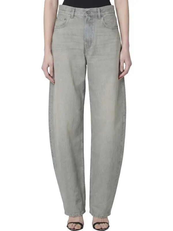 HAIKURE Bibi High-waisted Five-pocket Baggy Jeans - Grey