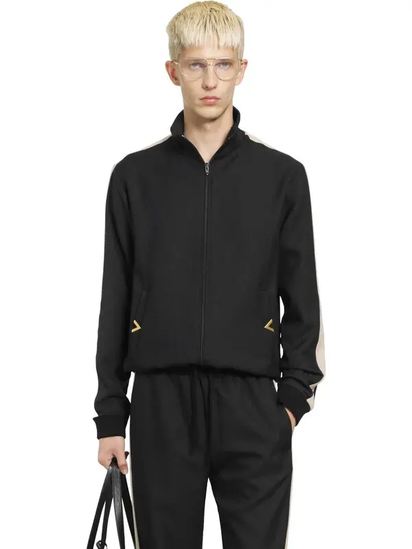 Valentino Garavani Vlogo Zip-up Sweatshirt - Black