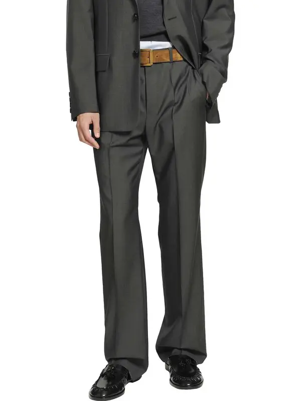 Valentino Garavani Wool Tailored Trousers - Grey