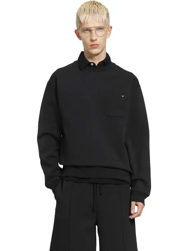 Valentino Garavani Vlogo Crewneck Sweatshirt - Black