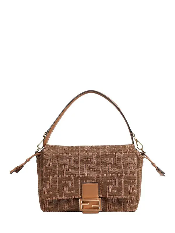 Fendi Mamma Baguette Medium Sellier Bag - Brown