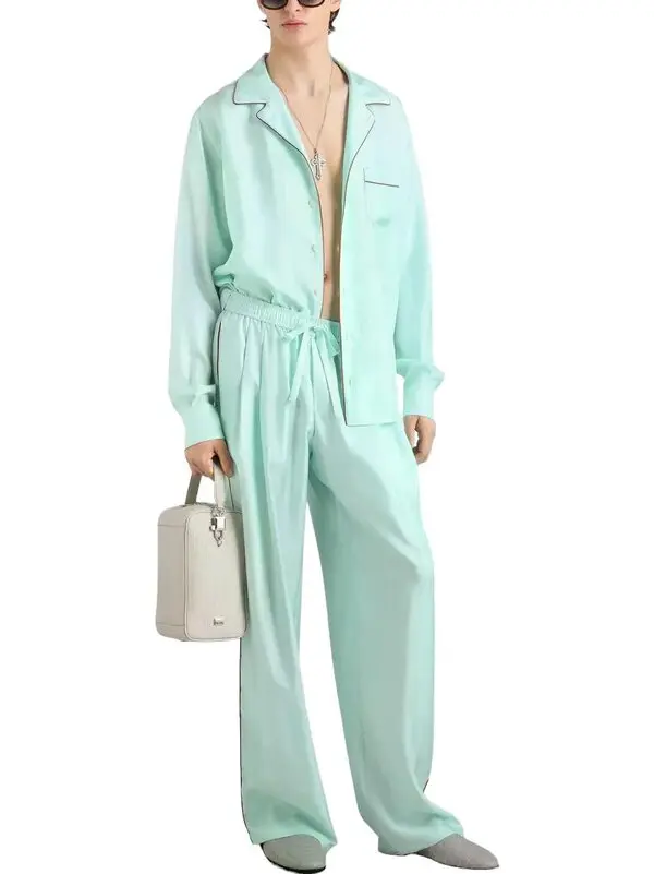 Dolce & Gabbana Vanity Silk Trousers - Blue