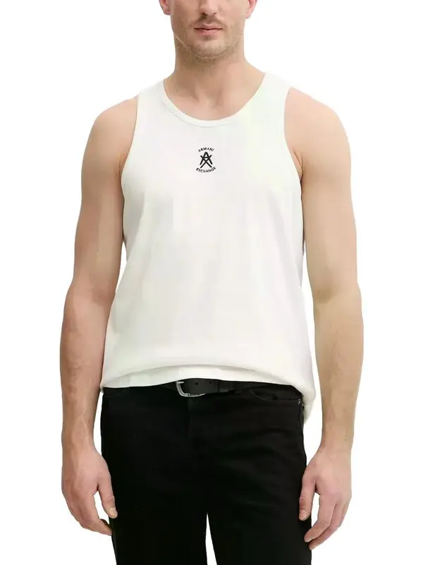 Armani Exchange Logo-detail Tank Top - Neutrals