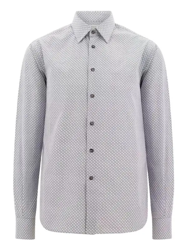 FERRAGAMO Micro-patterned Shirt - White
