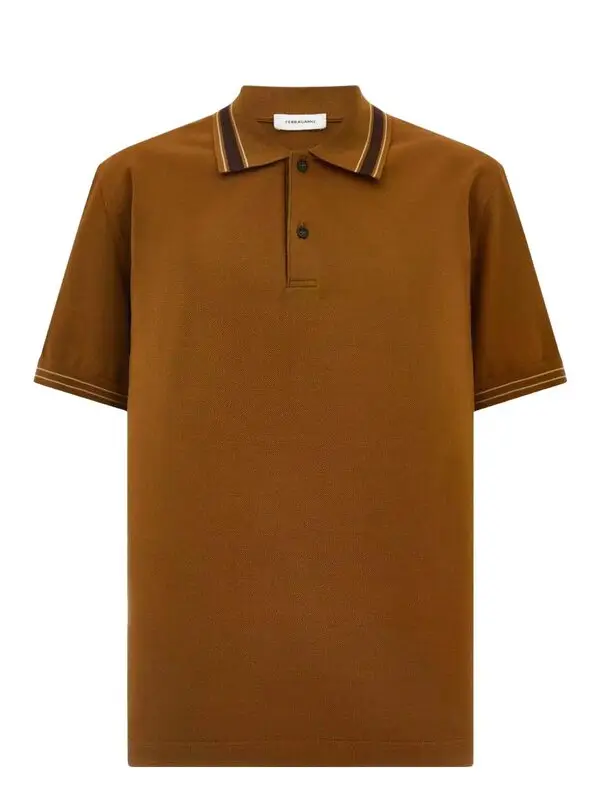 FERRAGAMO Short-sleeve Polo Shirt - Brown