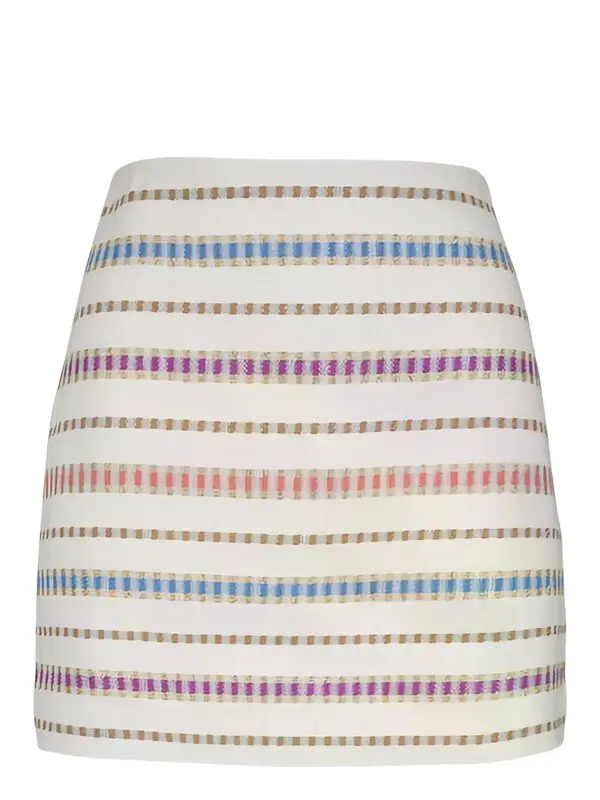 Veronica Beard Striped Tweed Skirt - Neutrals