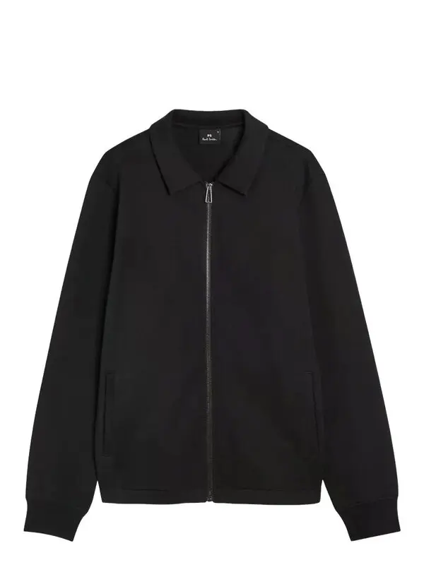 Paul Smith Zip-up Spread-collar Cardigan - Black