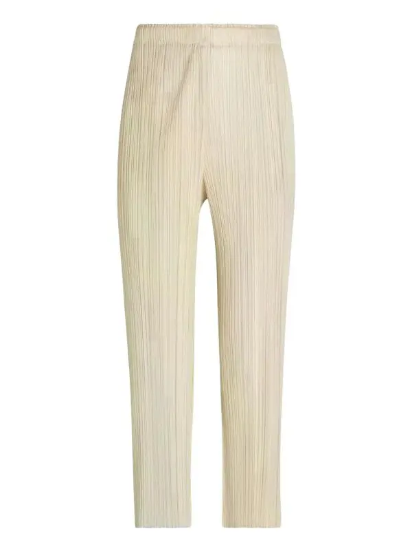 Issey Miyake May Pleated Straight-leg Trousers - Neutrals
