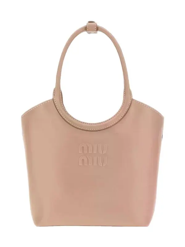 Miu Miu Ivy Embossed Shoulder Bag - Neutrals