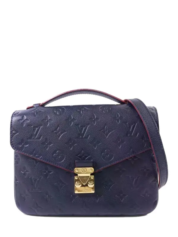 LOUIS VUITTON Monogram Empreinte Pochette Metis Shoulder Bag - Blue