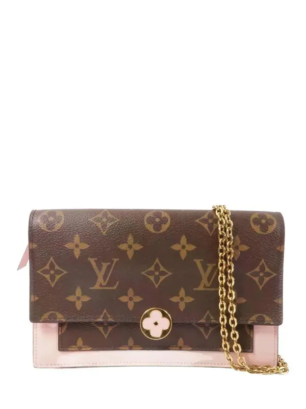 LOUIS VUITTON Flore Monogram Canvas Shoulder Bag - Brown