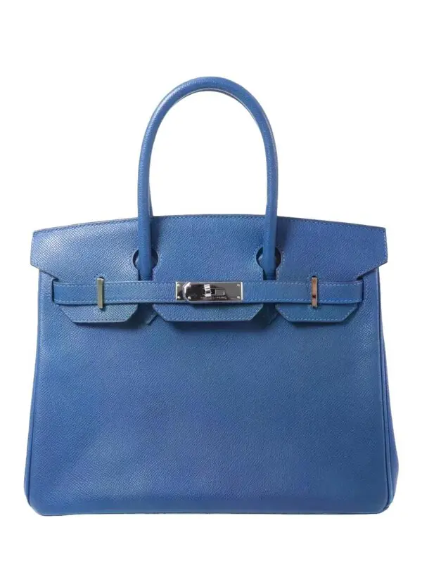 Hermès Birkin 30 Leather Tote Bag - Blue