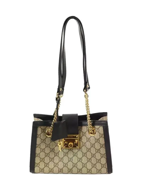 Gucci Gg Padlock Chain Shoulder Bag - Neutrals