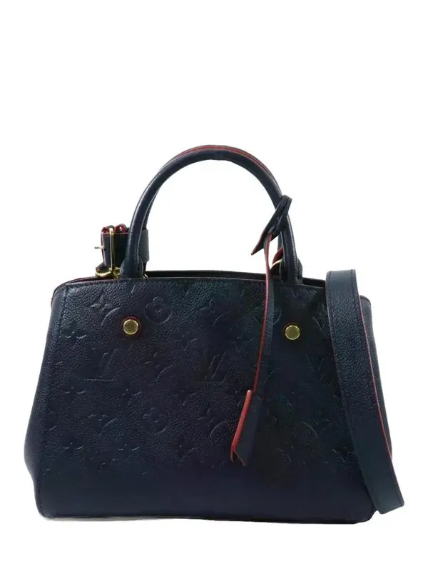 LOUIS VUITTON Monogram Empreinte Montaigne Bb Tote Bag - Blue
