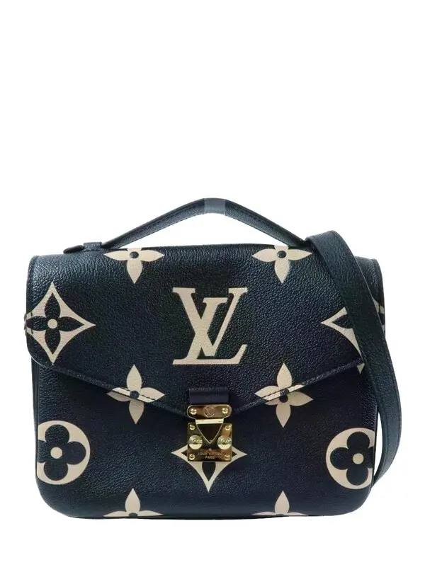 LOUIS VUITTON Pochette Métis Monogram Empreinte Tote Bag - Black