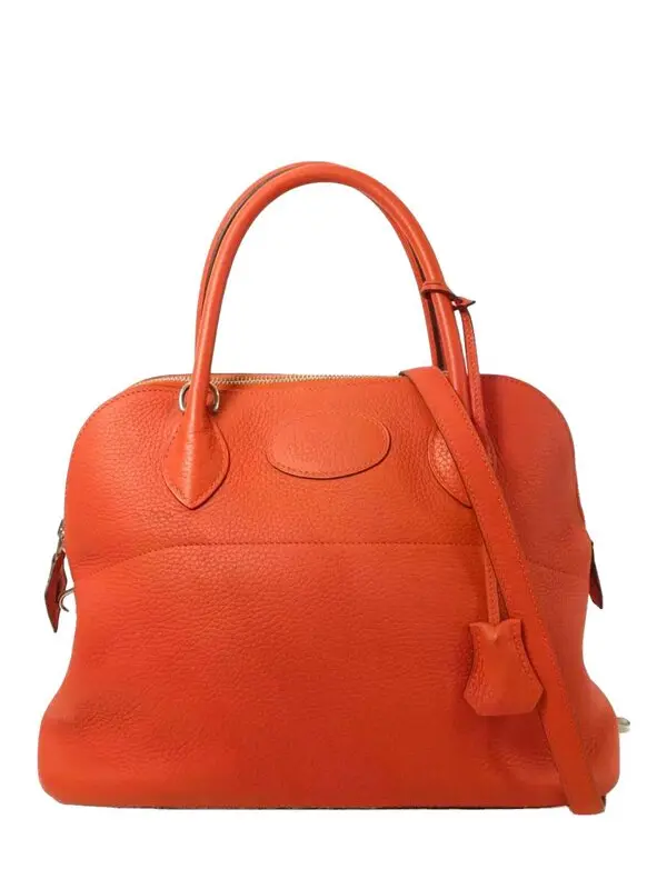 Hermès Bolide Leather Tote Bag - Red