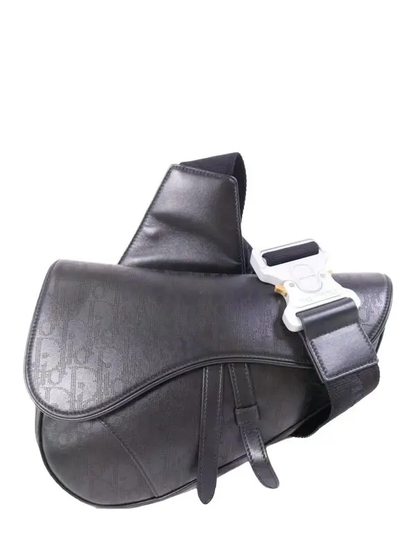 Dior Saddle Oblique Shoulder Bag - Black