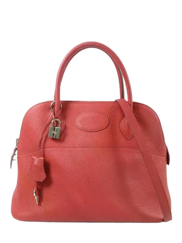 Hermès Bolide 31 Leather Tote Bag - Red