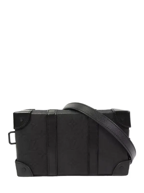 LOUIS VUITTON Monogram Taurillon Soft Trunk Shoulder Bag - Black