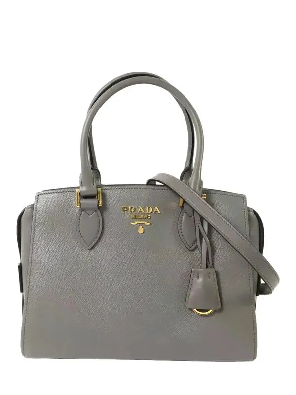 Prada Logo-detail Tote Bag - Grey