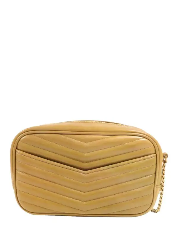 Saint Laurent Chevron Quilted Shoulder Bag - Neutrals