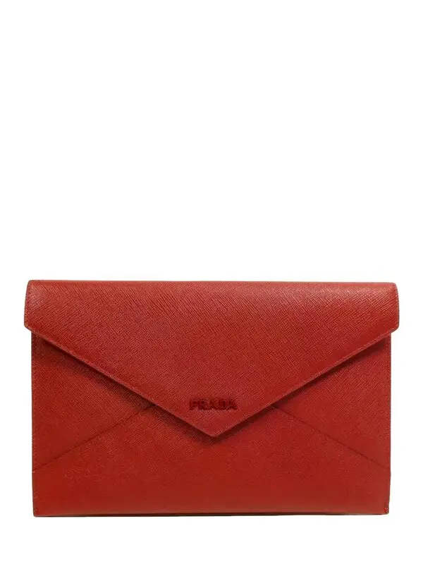 Prada Envelope Clutch Bag - Red