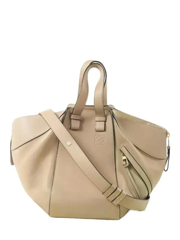 Loewe Hammock Leather Shoulder Bag - Neutrals