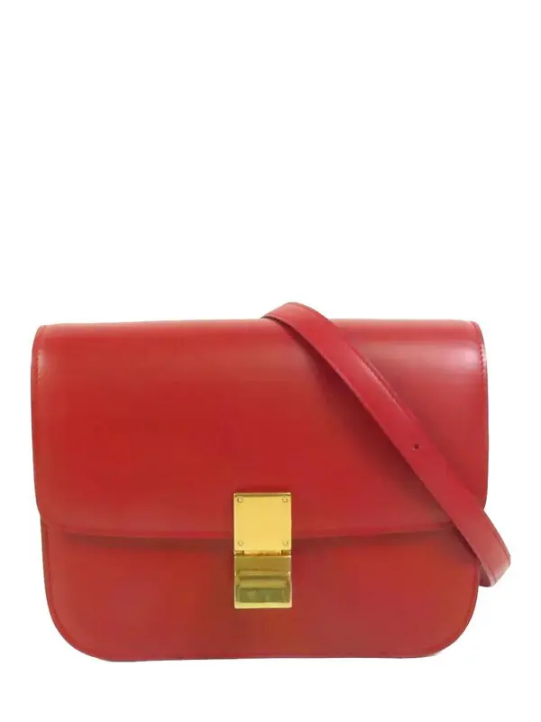 Celine Classic Box Shoulder Bag - Red