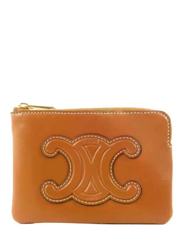 Celine Triomphe Logo Coin Bag - Neutrals