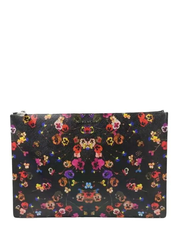 Givenchy Night Pansy Pouch Bag - Black