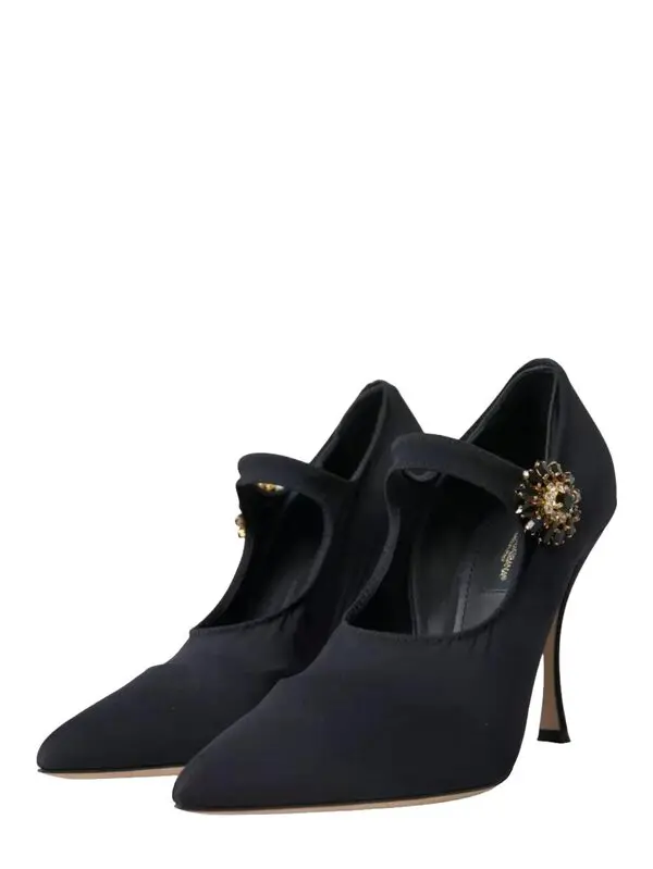 Dolce & Gabbana Mary Jane Crystal-embellished Pumps - Black